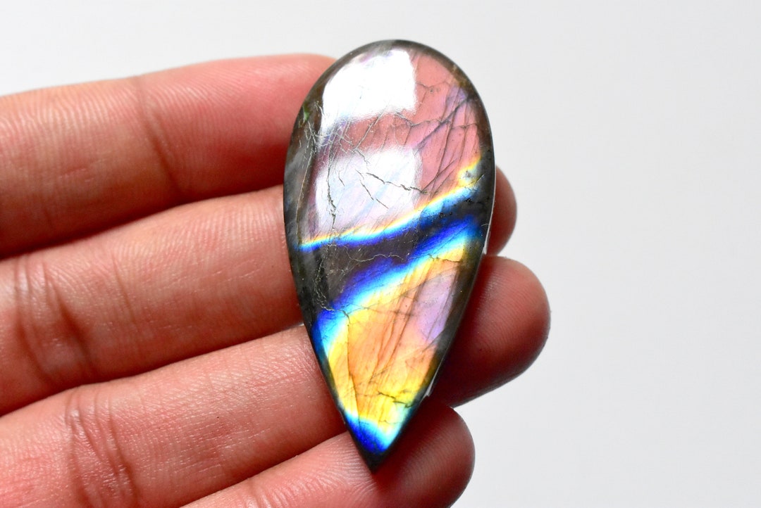 51x24x5 Mm Purple Spectrolite Labradorite Cabochon, Labradorite ...
