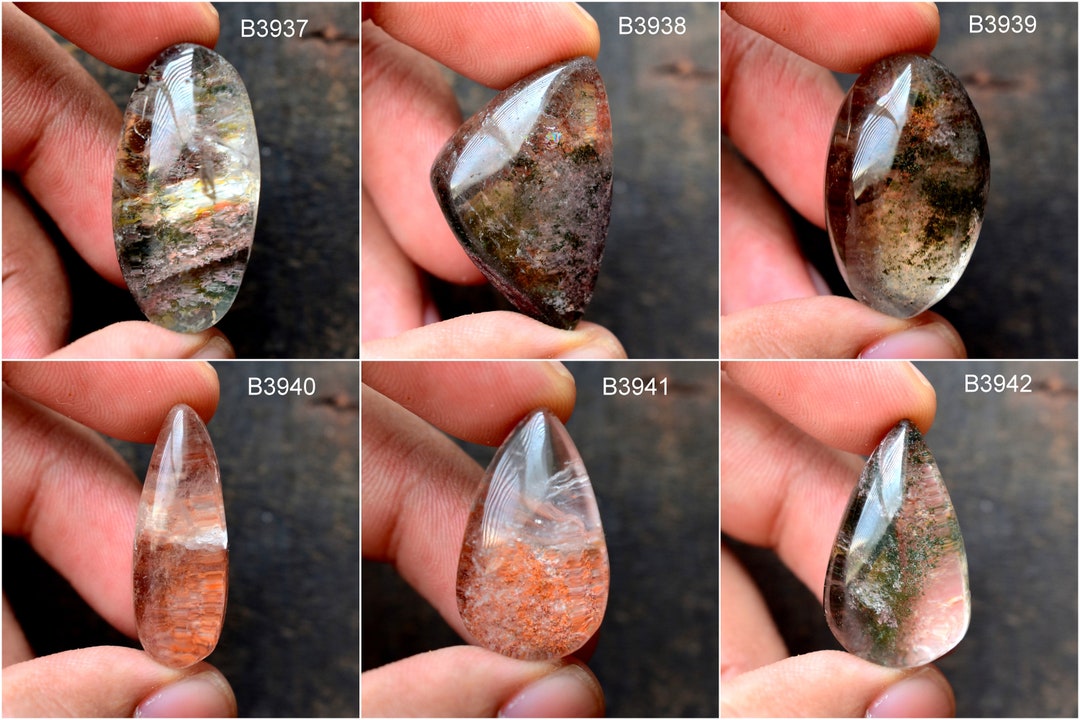 Lodolite Garden Quartz Cabochon, Loose Cabochon, Cabochon Gemstone ...