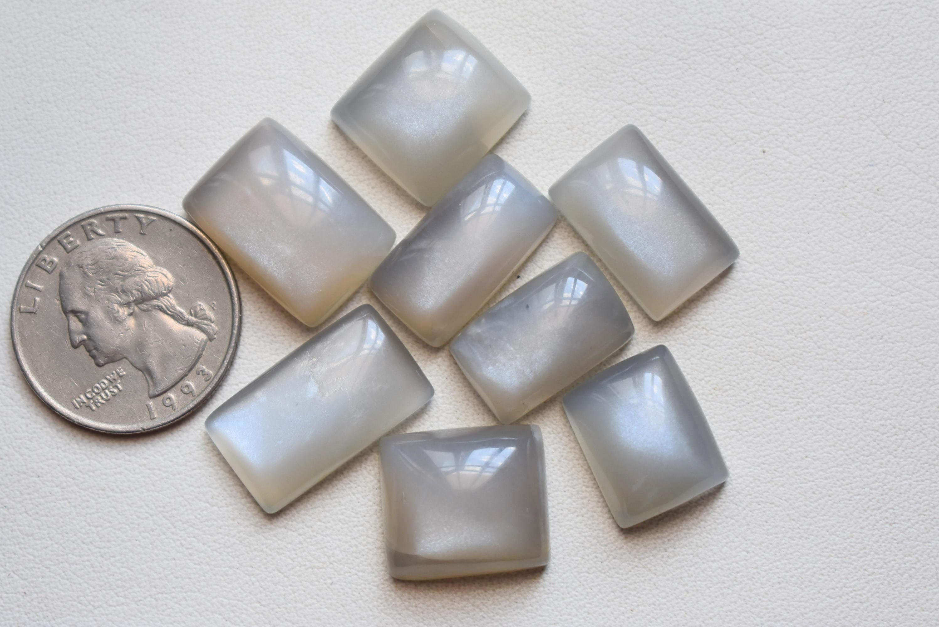8 pcs. Gray Moonstone lot Gray moonstone gemstone | Etsy
