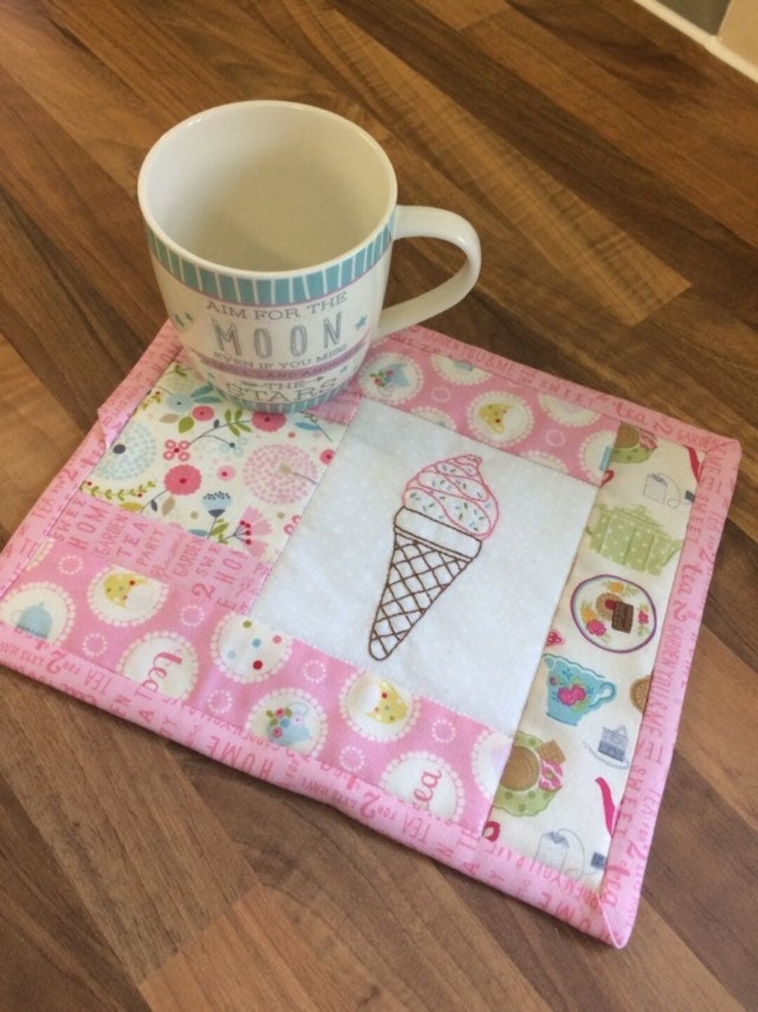 Becher Teppich Großer Stoff untersetzer Quilted Matte - Etsy.de