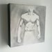 Muscle Study 7 Charcoal Drawing Male Figure Representational Home Decor ...