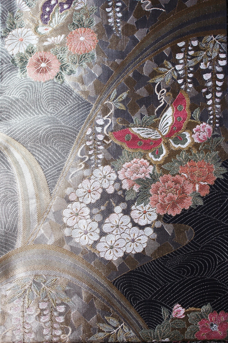 Vintage Japanese Obi Silk Fabric - Piece - Etsy