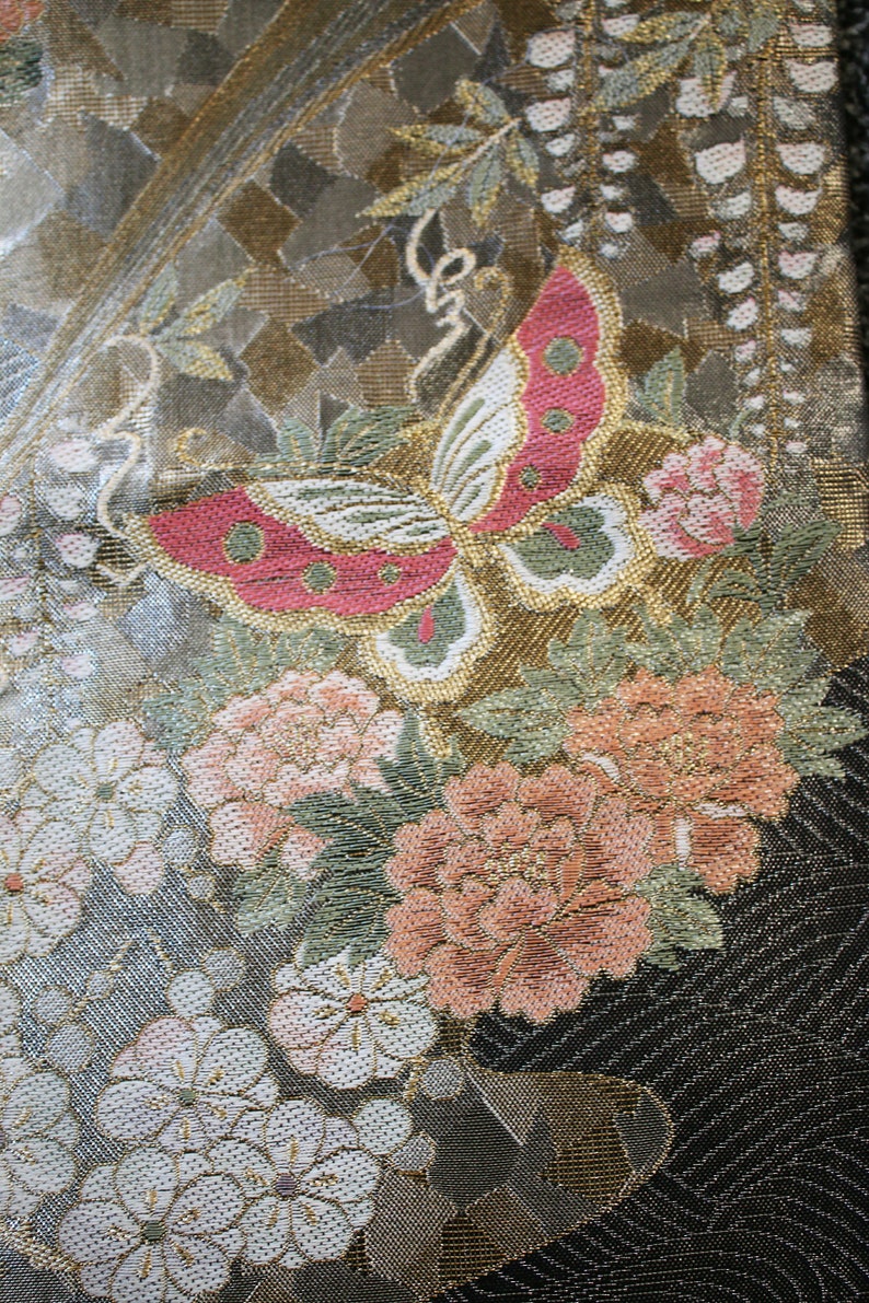 Vintage Japanese Obi Silk Fabric - Piece - Etsy