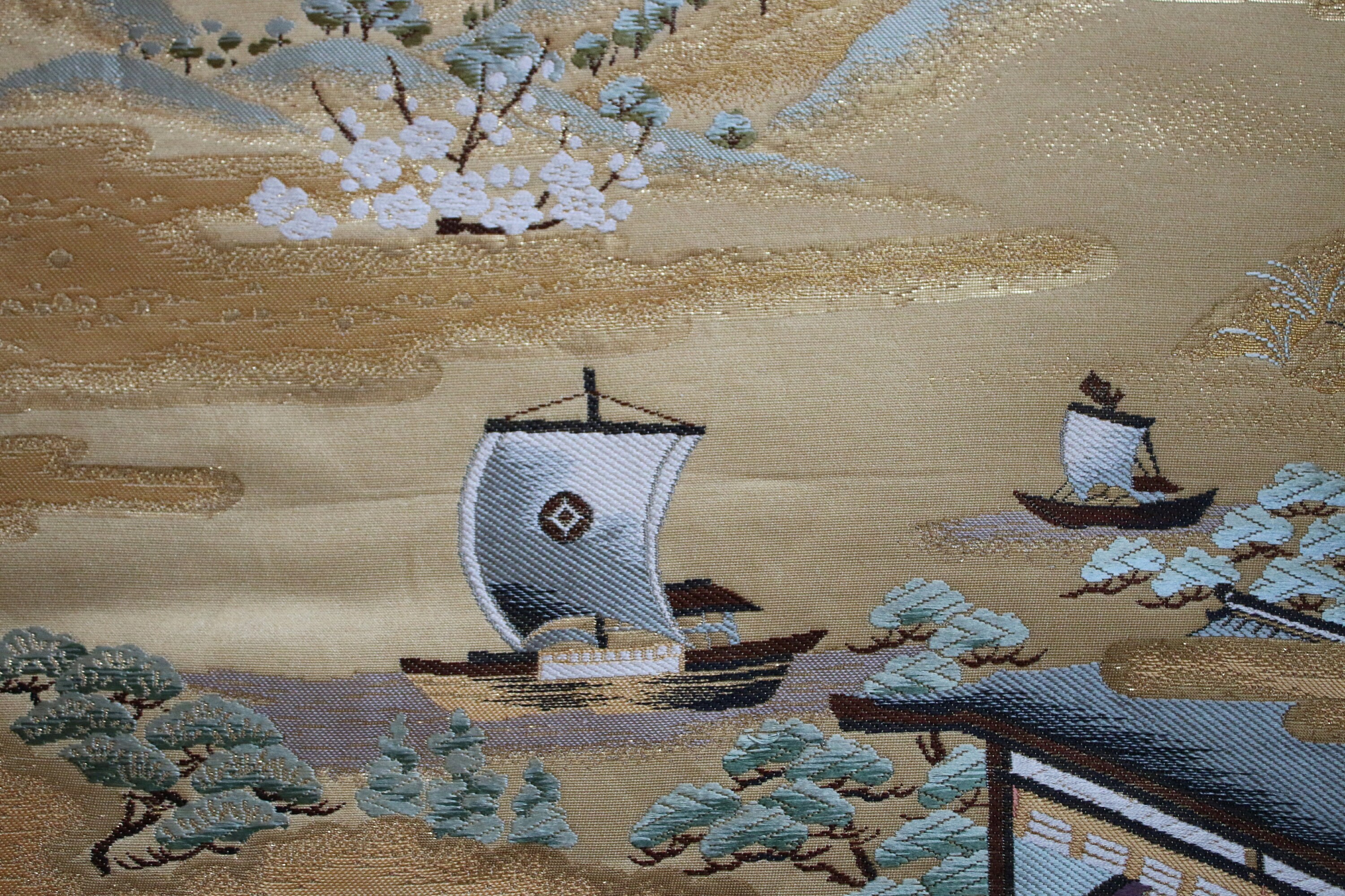 Vintage Japanese Obi Silk Fabric Piece - Etsy