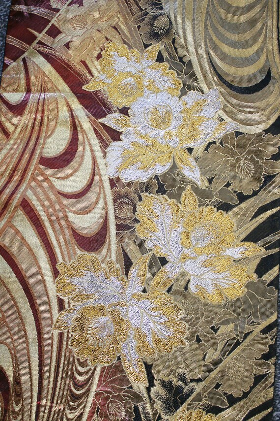Vintage Japanese Obi Silk Fabric Piece | Etsy