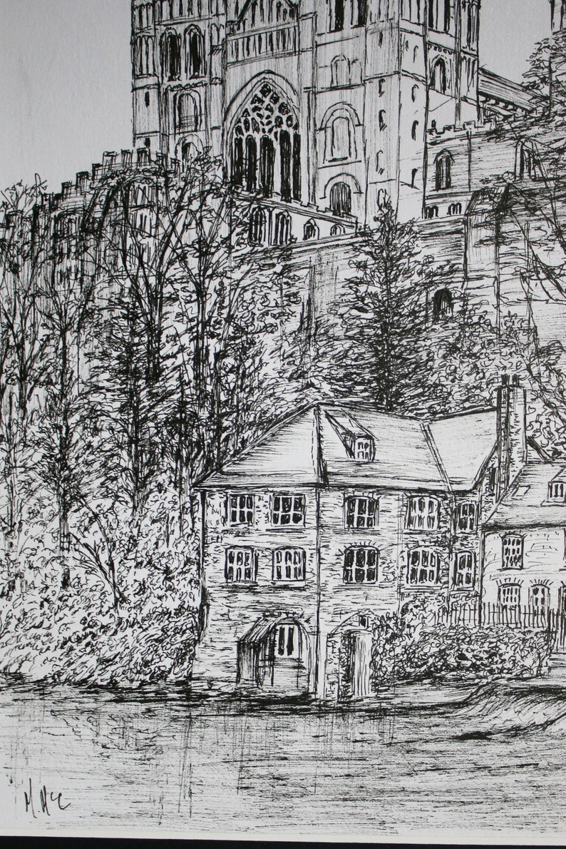 Durham Cathedral Pen and Ink Drawing Original - Etsy