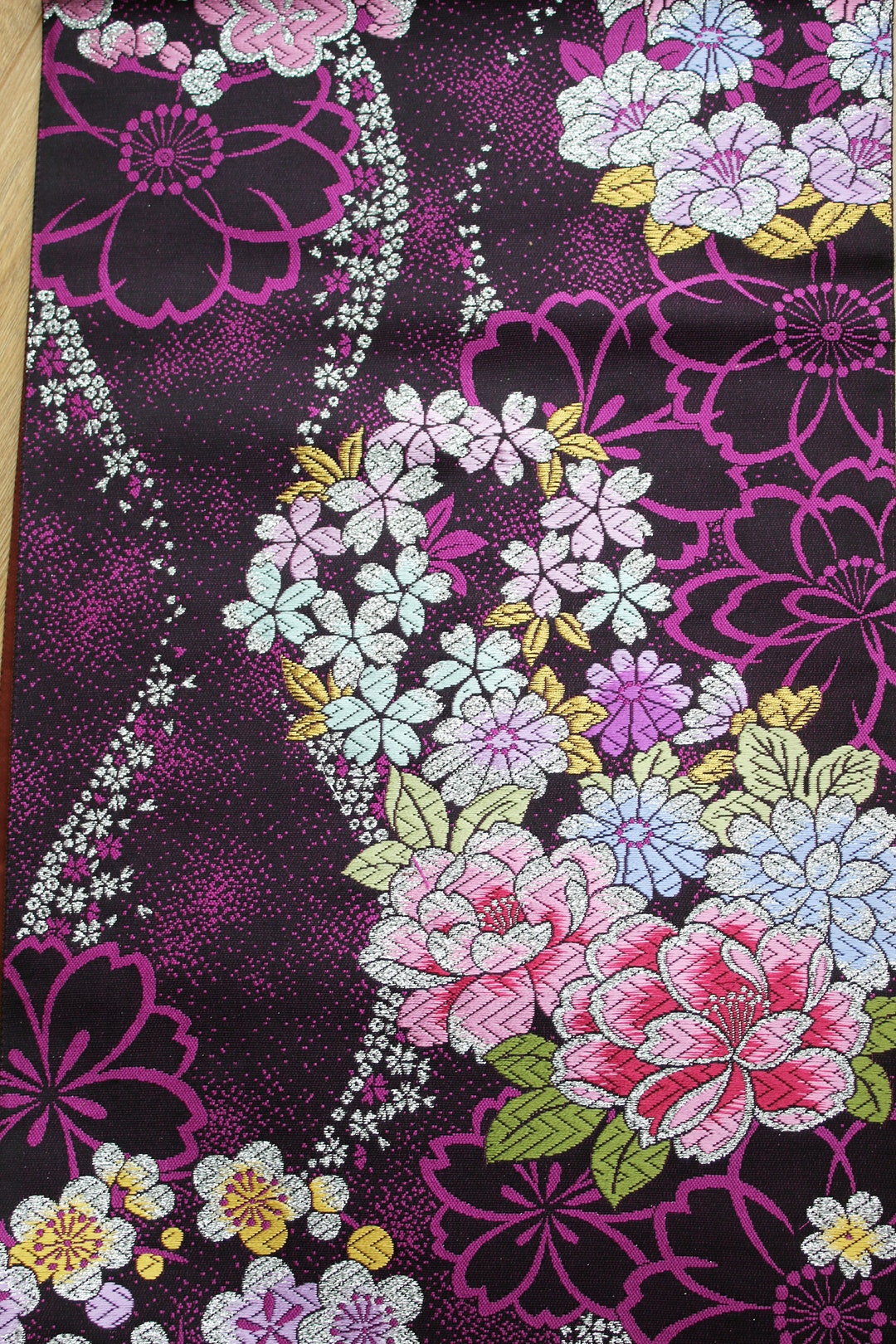 Vintage Japanese Obi Silk Fabric Piece - Etsy