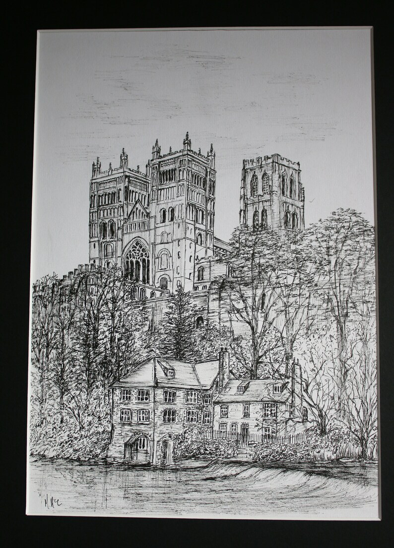 Durham Cathedral Pen and Ink Drawing Original - Etsy