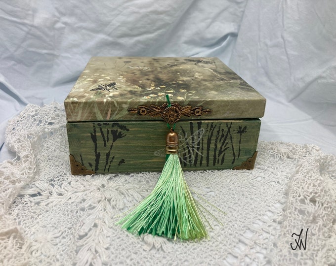 Lacquer Jewelry Box With Buffalo Horn Dragonfly Lock8 Colors Available ...