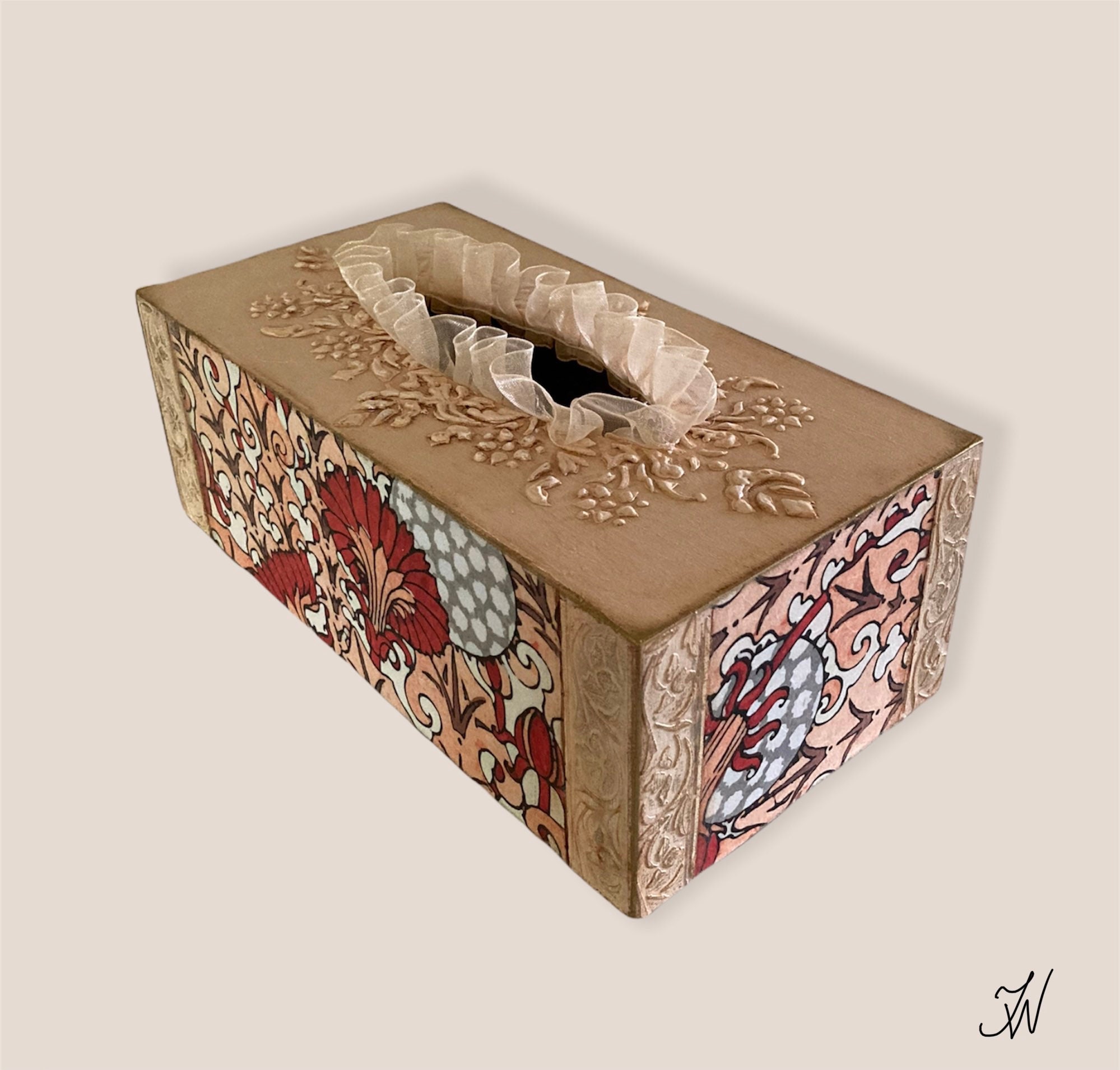 Tissue Box Vintage Box for Tissues Box for Dressing Table - Etsy