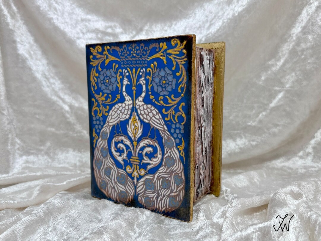 Small Book-box, Wooden Book-box, Jewelry Box, Keepsake Box, Artdeco Box ...