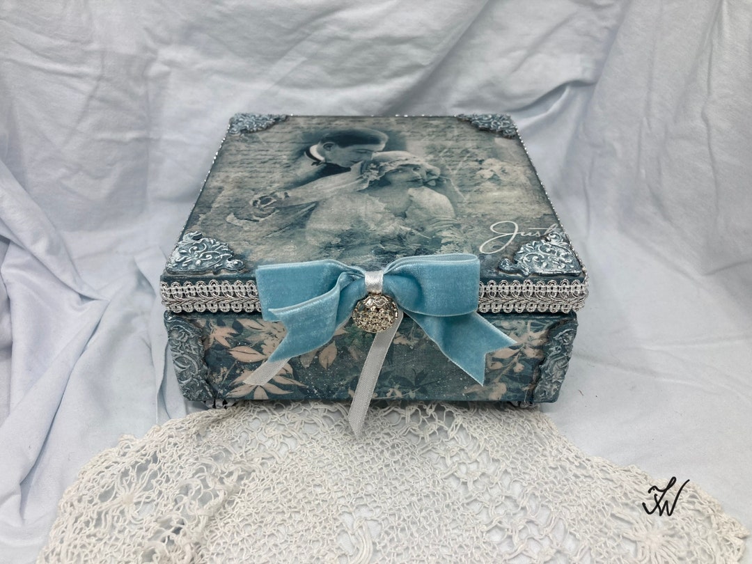 Jewelry Box, Wedding Gifts Box, Romantic Decoupage, Keepsake Box ...