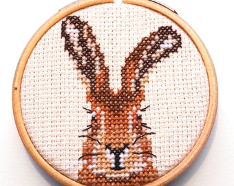 Demorgan Standing Hare Tile, Cross-stitch Pattern PDF Download - Etsy