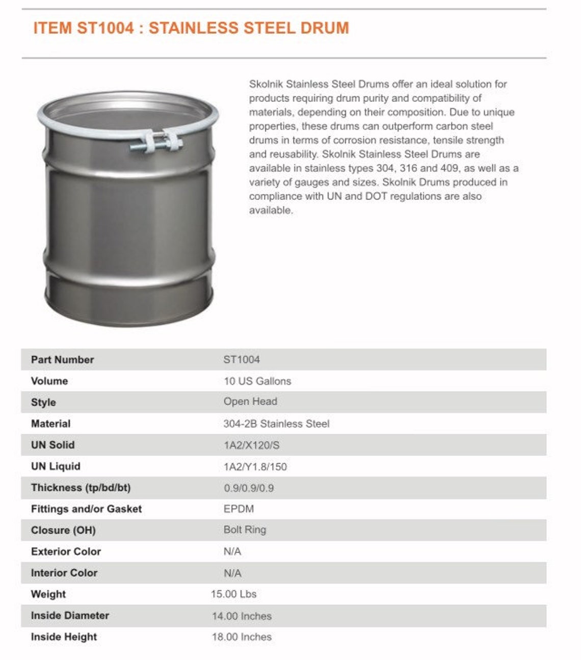 Stainless Steel Storage Drum-container - Etsy
