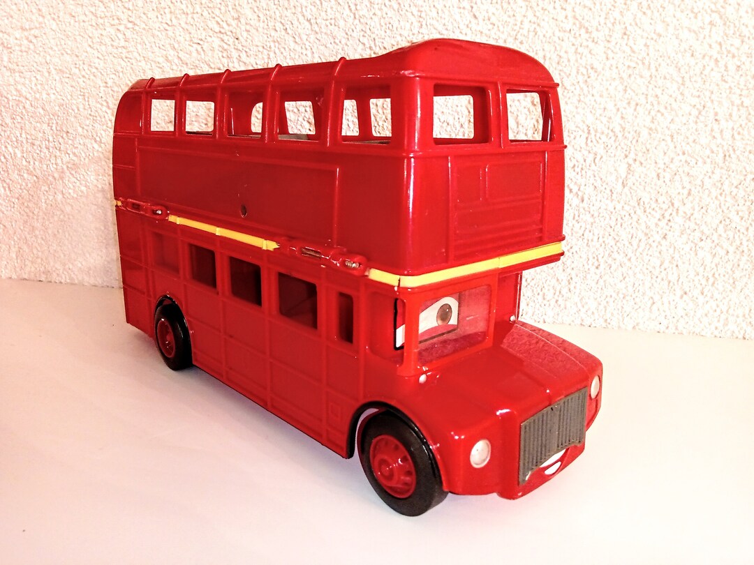 Kids Toy Red Bus Vintage Double Decker Mcqueen Mater Bus Toys - Etsy