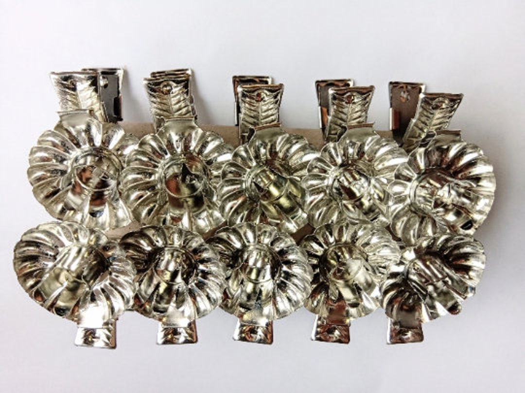 10x Silver Christmas Tree Candle Clips Clip on Vintage Candleholder ...