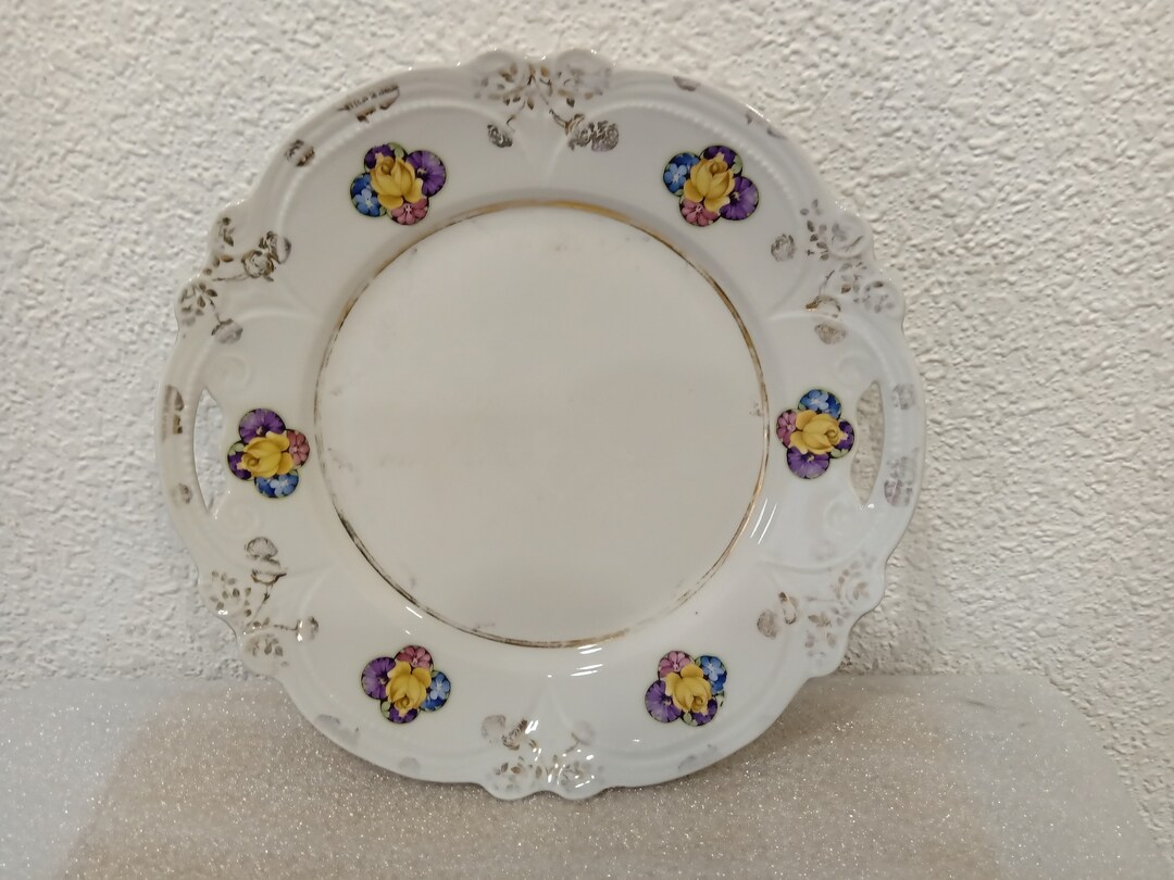 Antique Serving Plate Swedish Vintage Salad Dessert Scandinavian Sweden ...