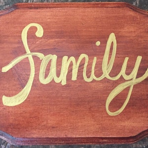 Custom Handmade Rustic Wood Family Sign With Dark Stain and Gold Font ...