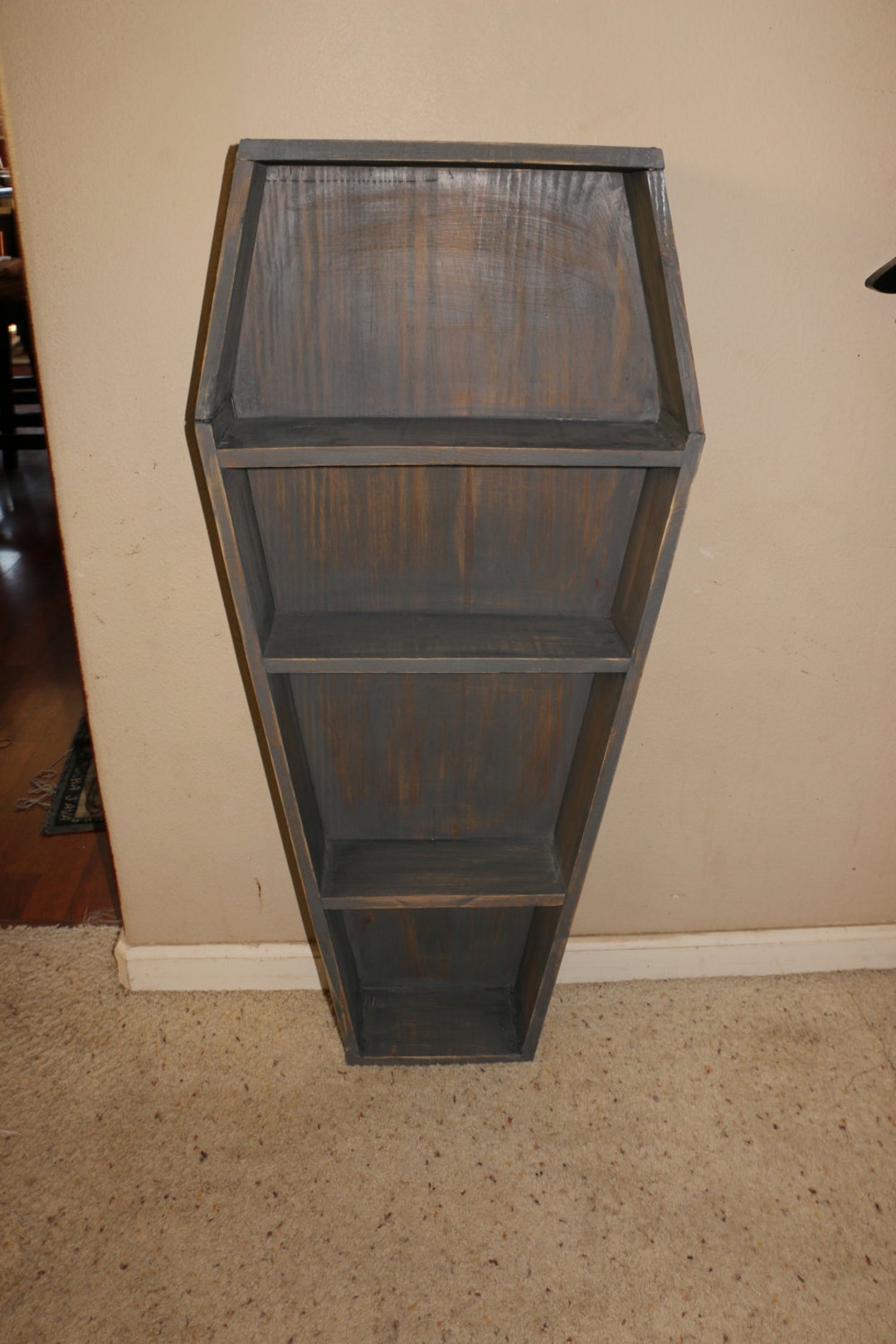 Custom Rustic Handmade Horror Coffin Shelf / Bookshelf / DVD Case - Etsy
