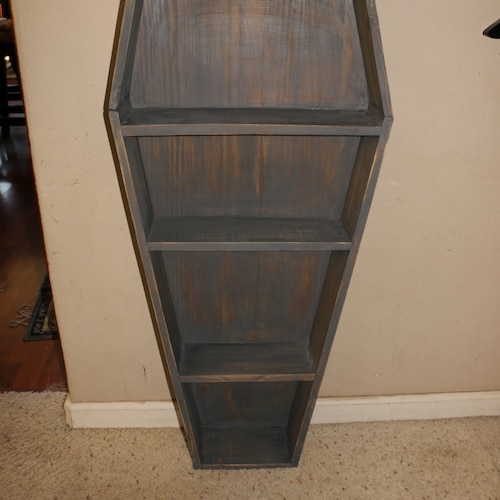 Custom Rustic Handmade Horror Coffin Shelf / Bookshelf / DVD - Etsy