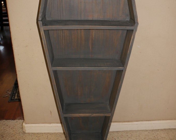 Custom Rustic Handmade Horror Coffin Shelf / Bookshelf / DVD - Etsy
