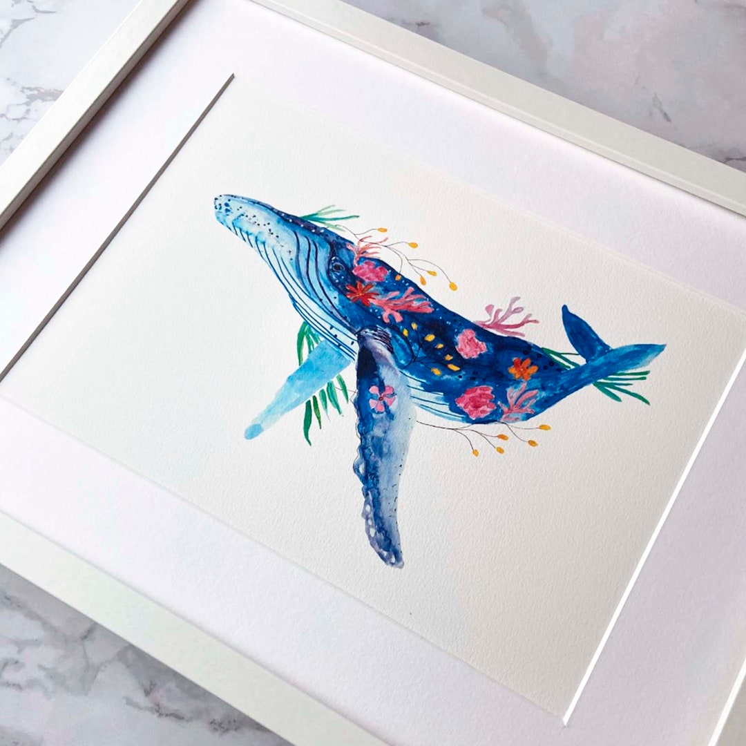 Watercolour Humpback Whale Art Print: Ocean Dweller Collection - Etsy