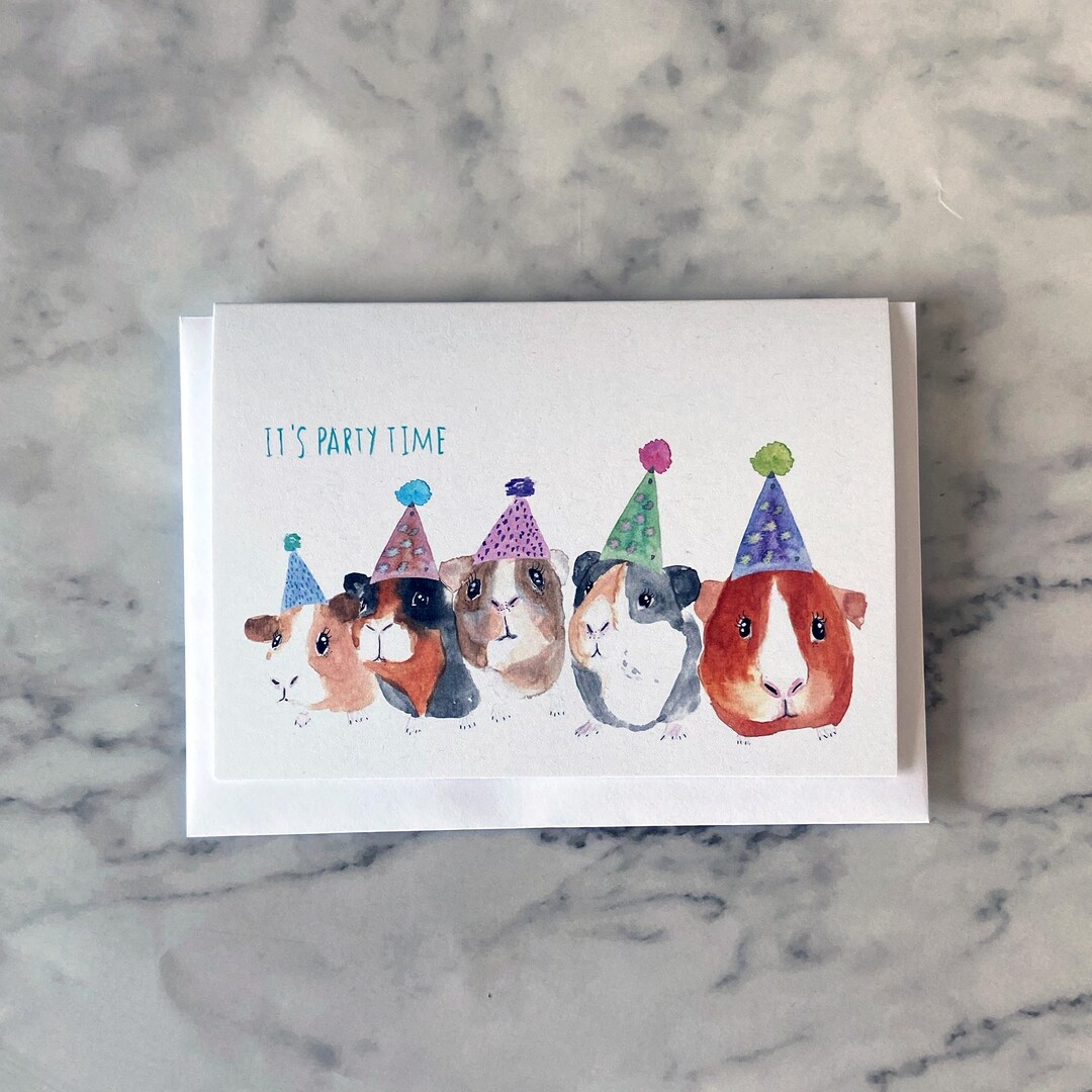 Guinea Pig Card | Guinea Pig Birthday Card | Party Card - Etsy UK