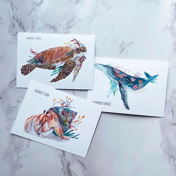 Animal Postcard - Etsy