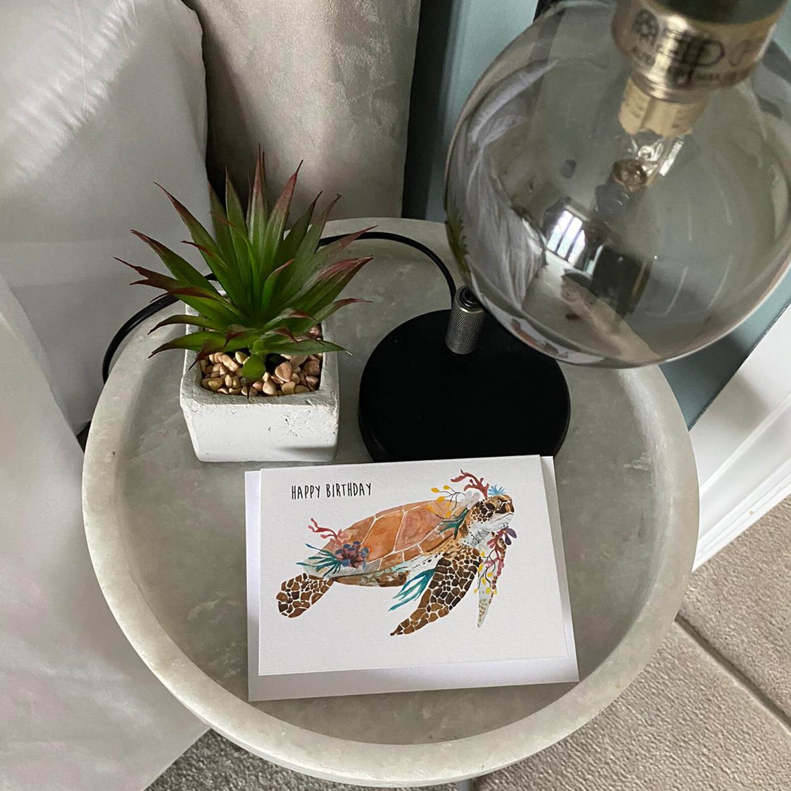 Turtle Birthday Card Turtle Card Animal Birthday Card Sea | Etsy