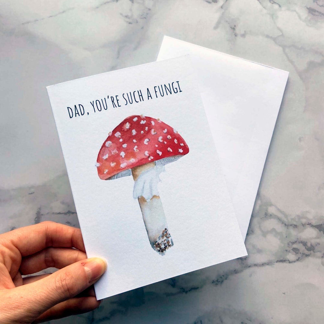 Fungi Fathers Day Card, Dad Fungi Card, Mushroom Dad Card, Fungi ...