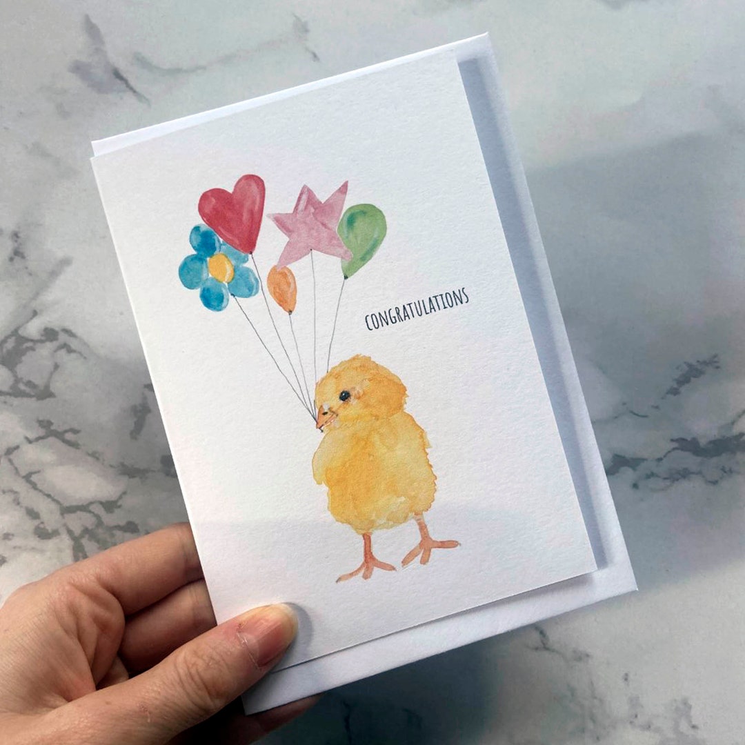New Baby Chicks Card, Congratulations on Your New Baby, Balloons Baby ...