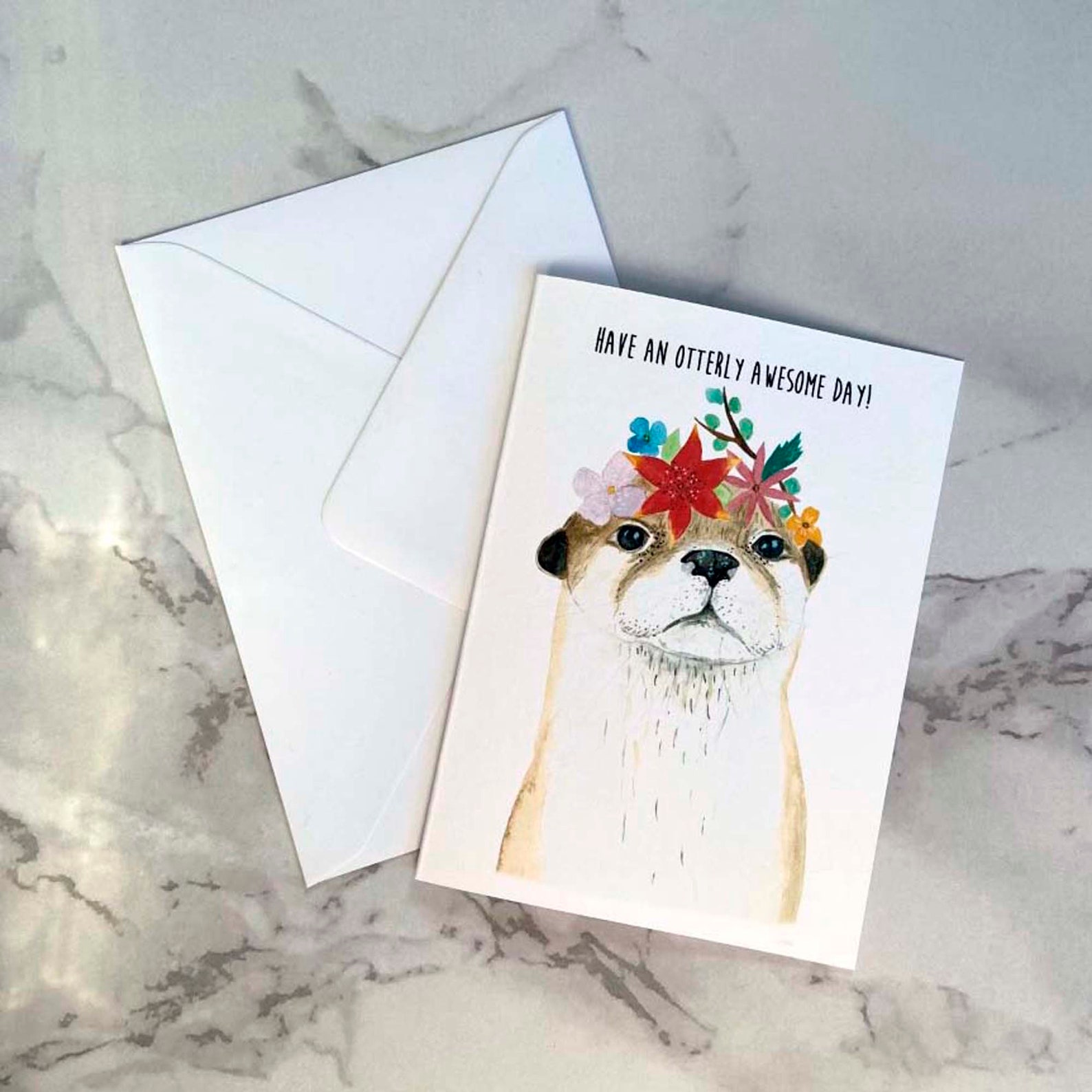 Otter Birthday Card Animal Birthday Card Have an Utterly - Etsy