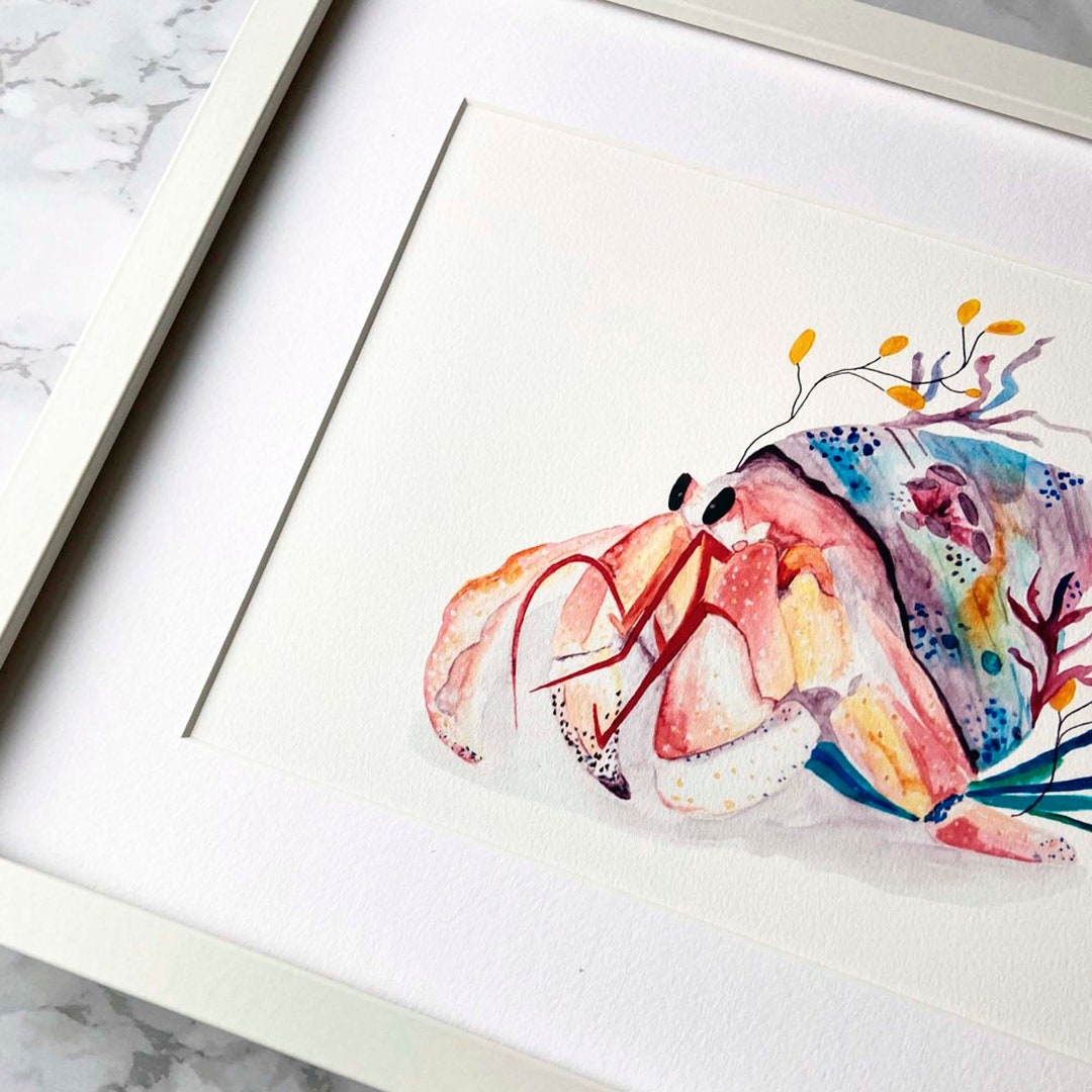 Hermit Crab Watercolour Print: Ocean Dwellers Collection - Etsy