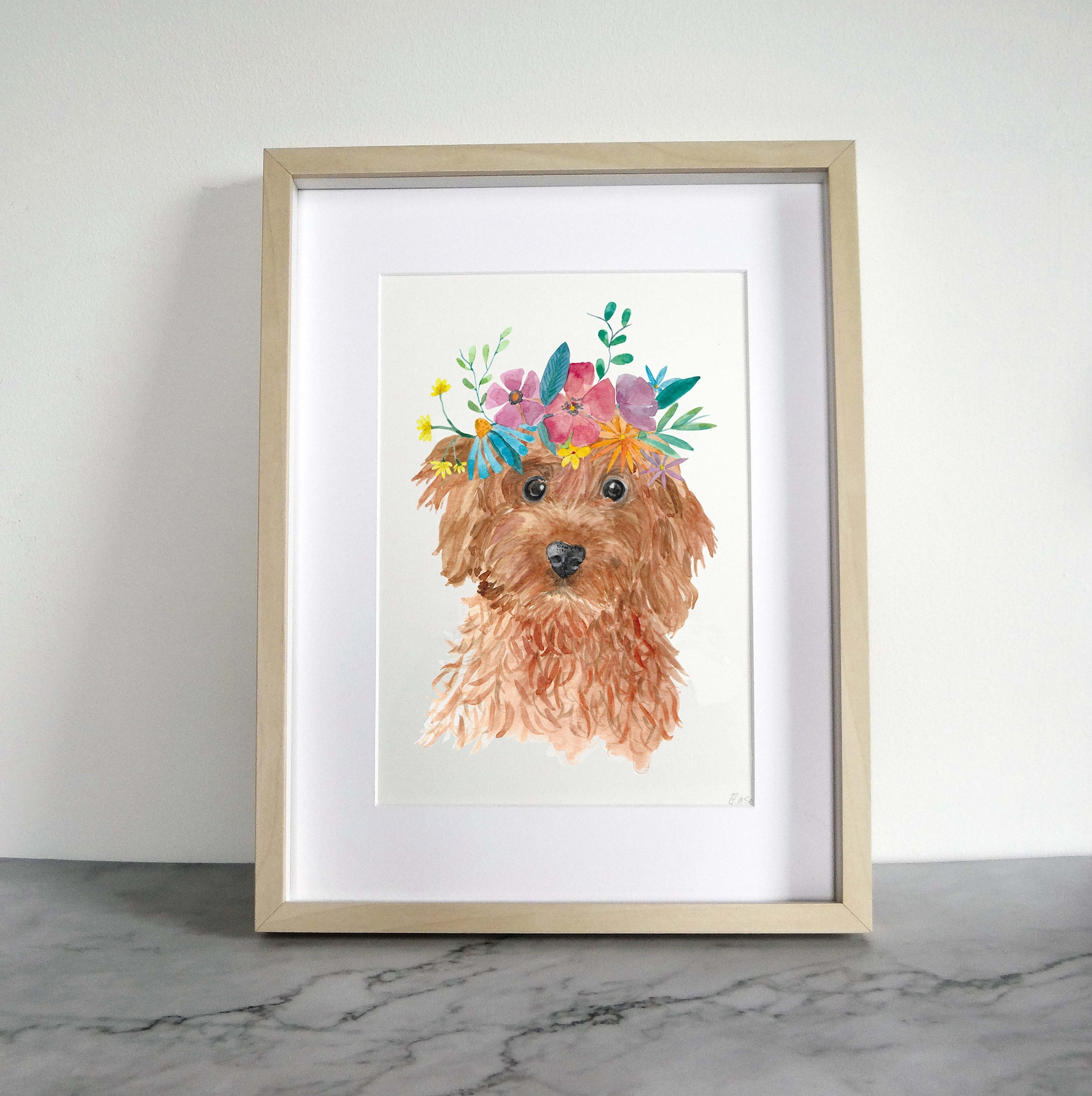 Cavapoo Art Print Apricot Cavapoo Print Home Decor Black - Etsy