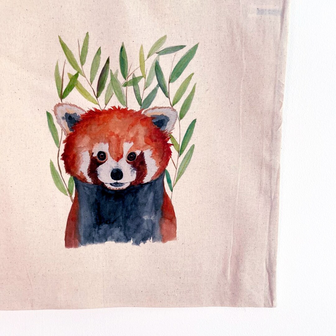 Red Panda Tote Bag, Tote Bag, Red Panda Bag, Animal Tote Bag, Pretty ...