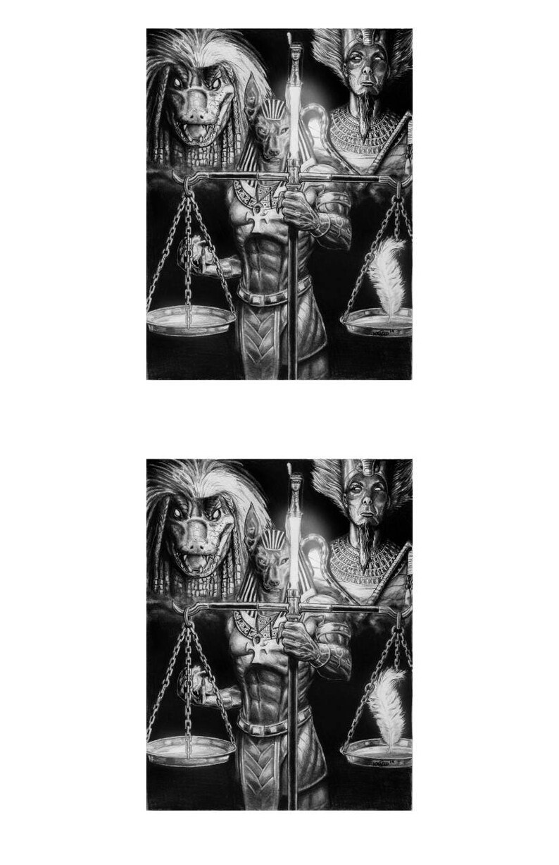 Scale of Maat. Original Art. Digitally Enhanced Print - Etsy