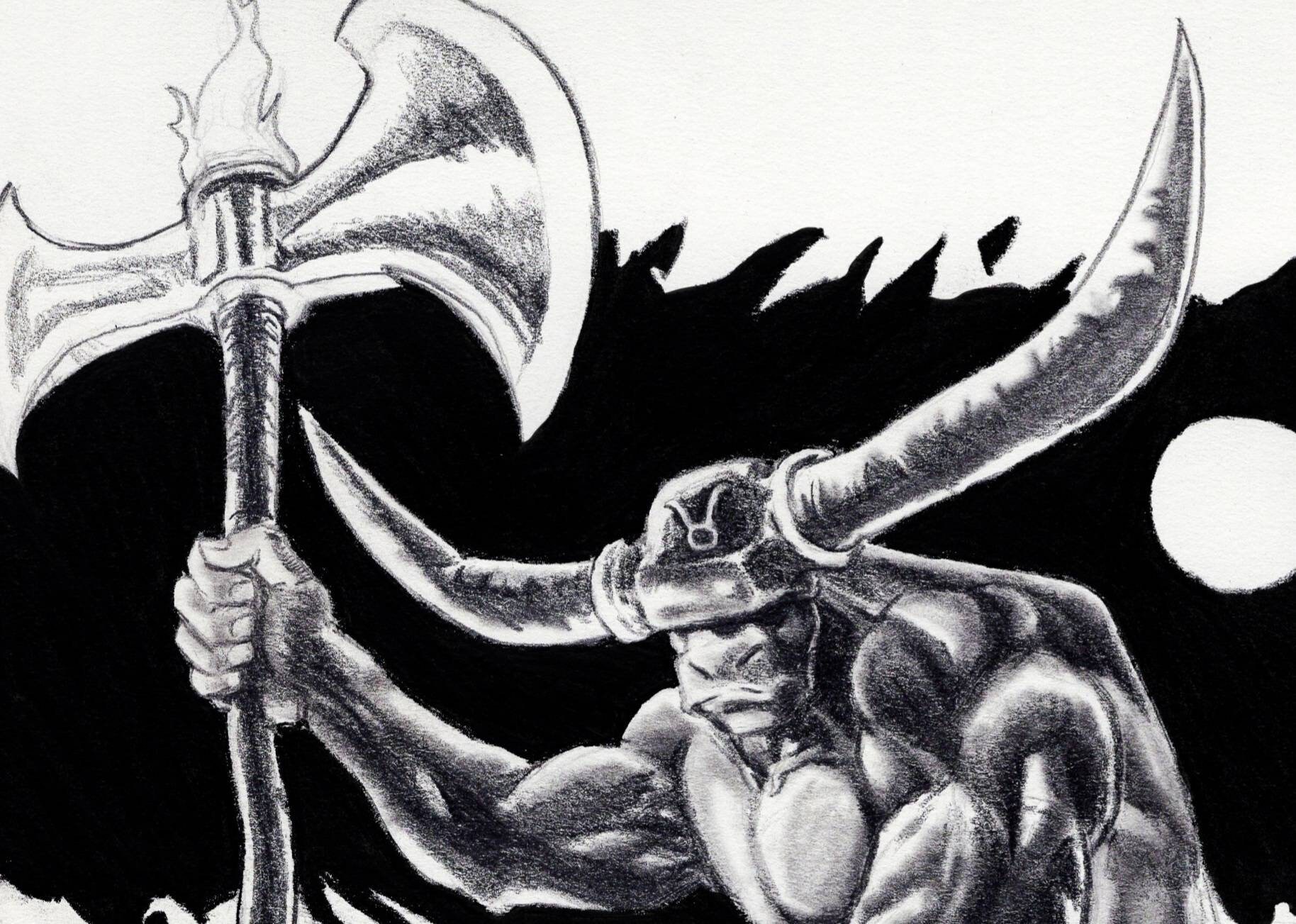 Taurus. Zodiac God. Digitally Enhanced Print - Etsy