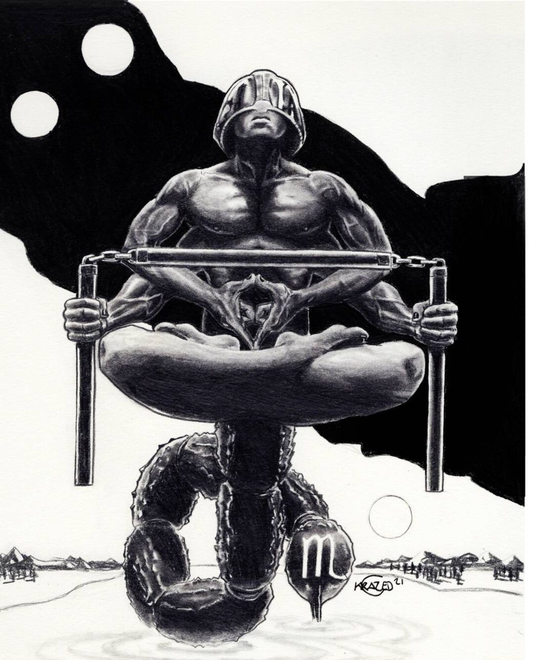 Scorpio. Zodiac God. Digitally Enhanced Print - Etsy