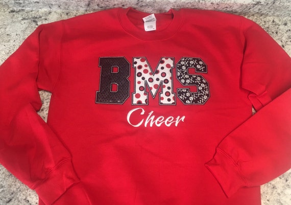 School Spirit School Appliqué Letters 3 Initals: Custom | Etsy