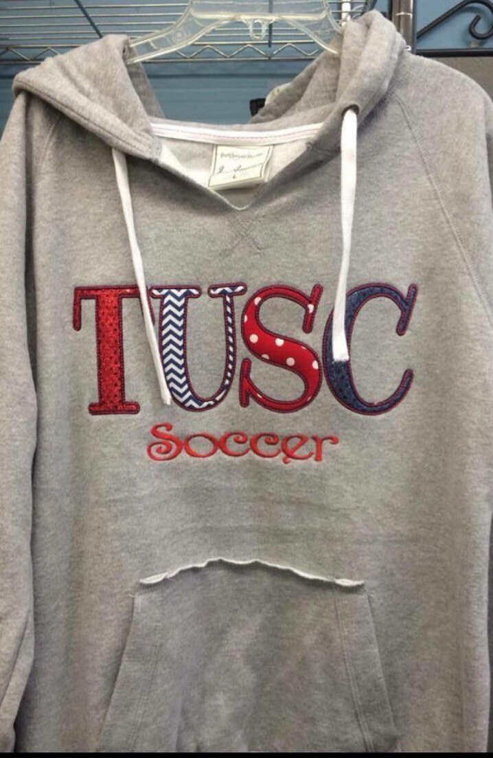 Custom School Initals on a Hoodie Any Fabric Color Spirit - Etsy