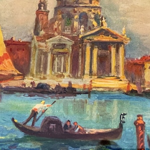Vintage Classic Print/ Lithograph of Painting Called "venezia Santa ...