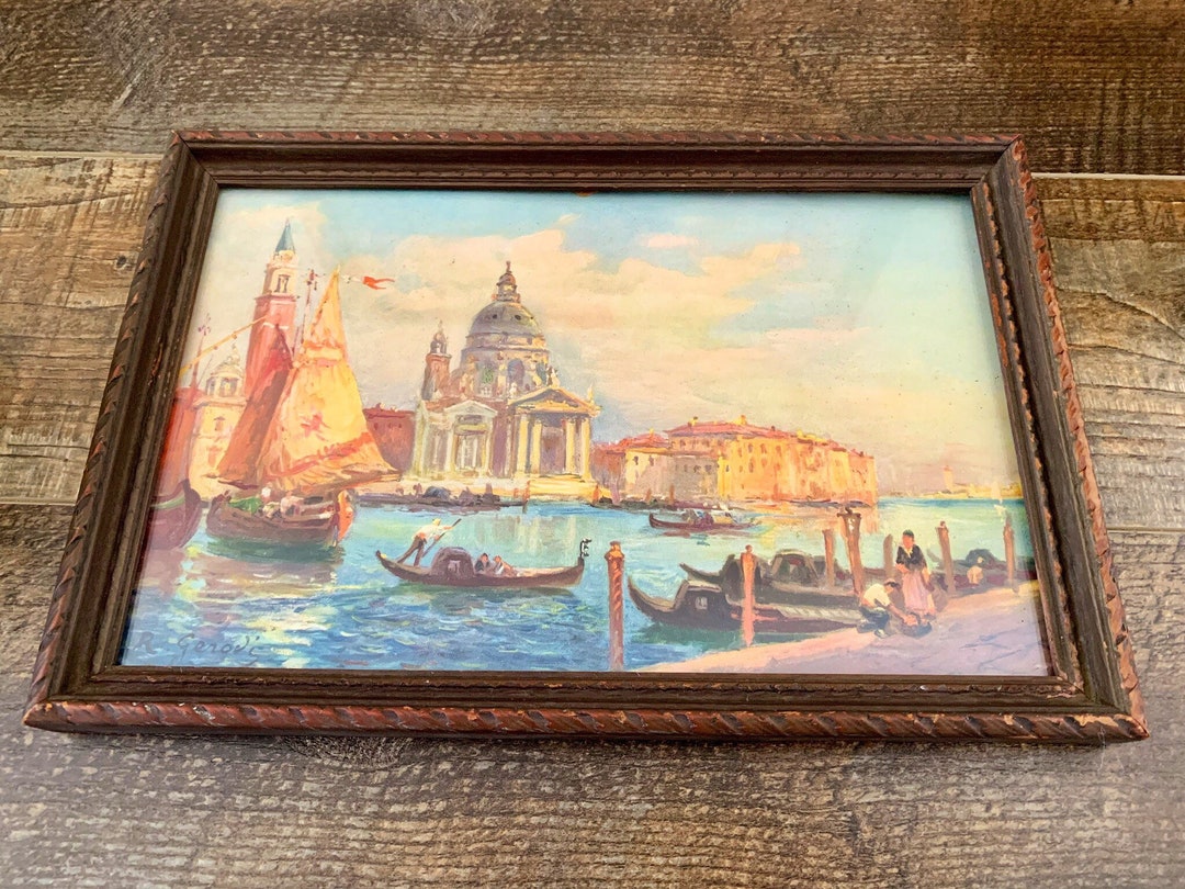 Vintage Classic Print/ Lithograph of Painting Called "venezia Santa ...