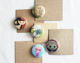 One Inch Pins / Buttons / 5 Pack / Party Favors Smiley Face, Pink ...