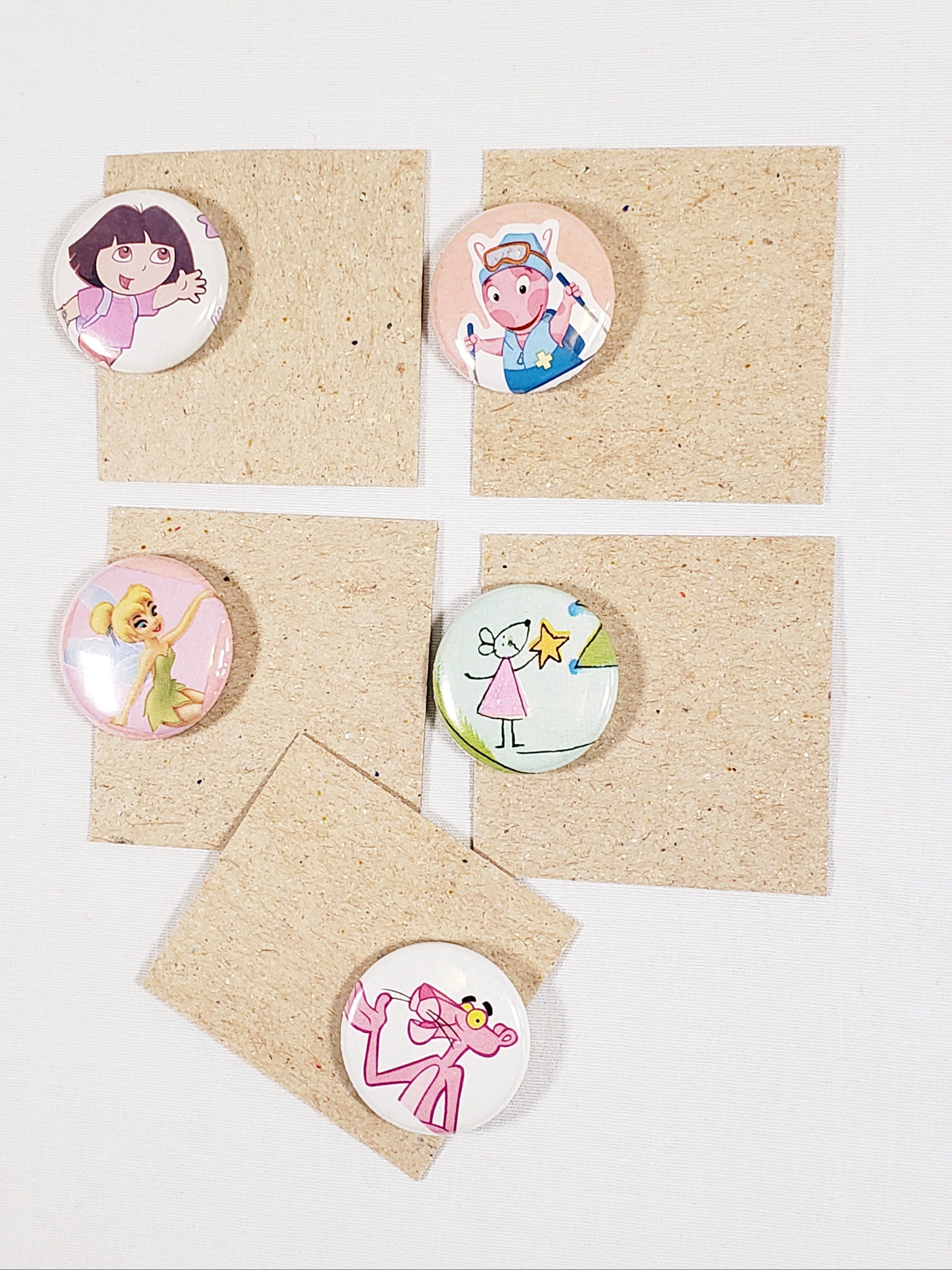 One Inch Pins / Buttons / 5 Pack / Party Favors - Pink, Dora ...