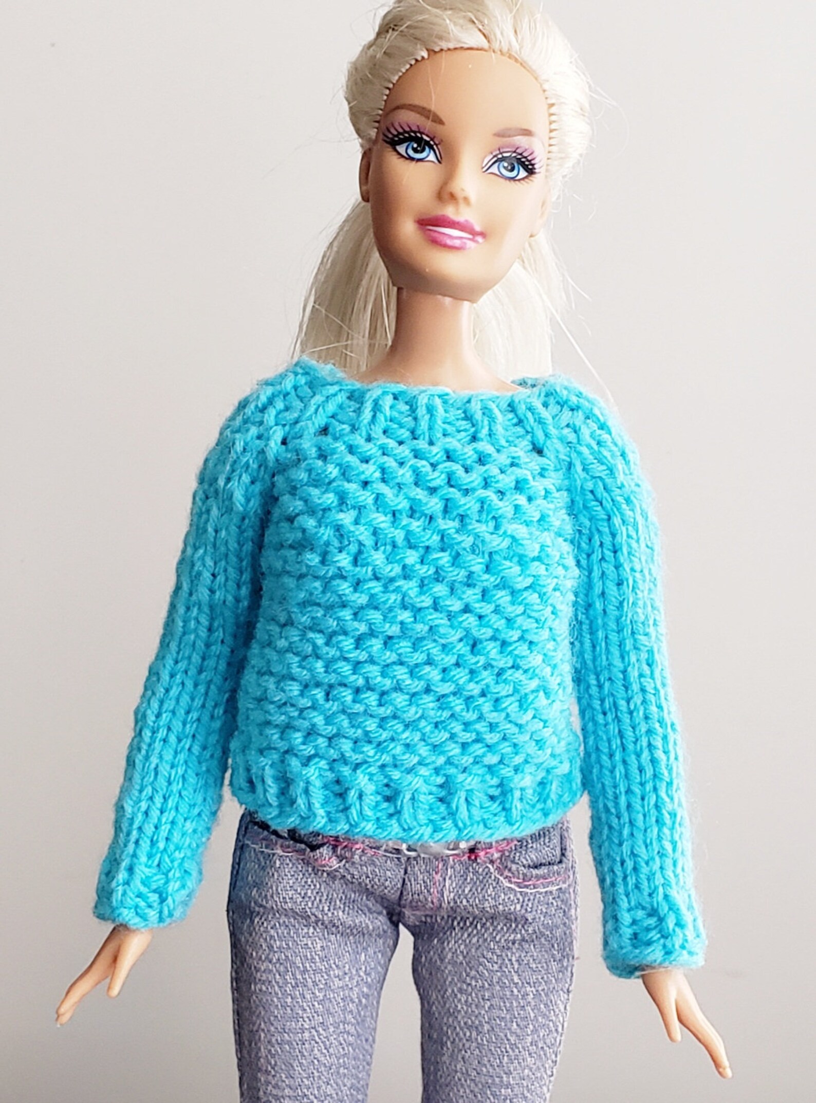 Barbie Doll Sweater - Aqua - Etsy