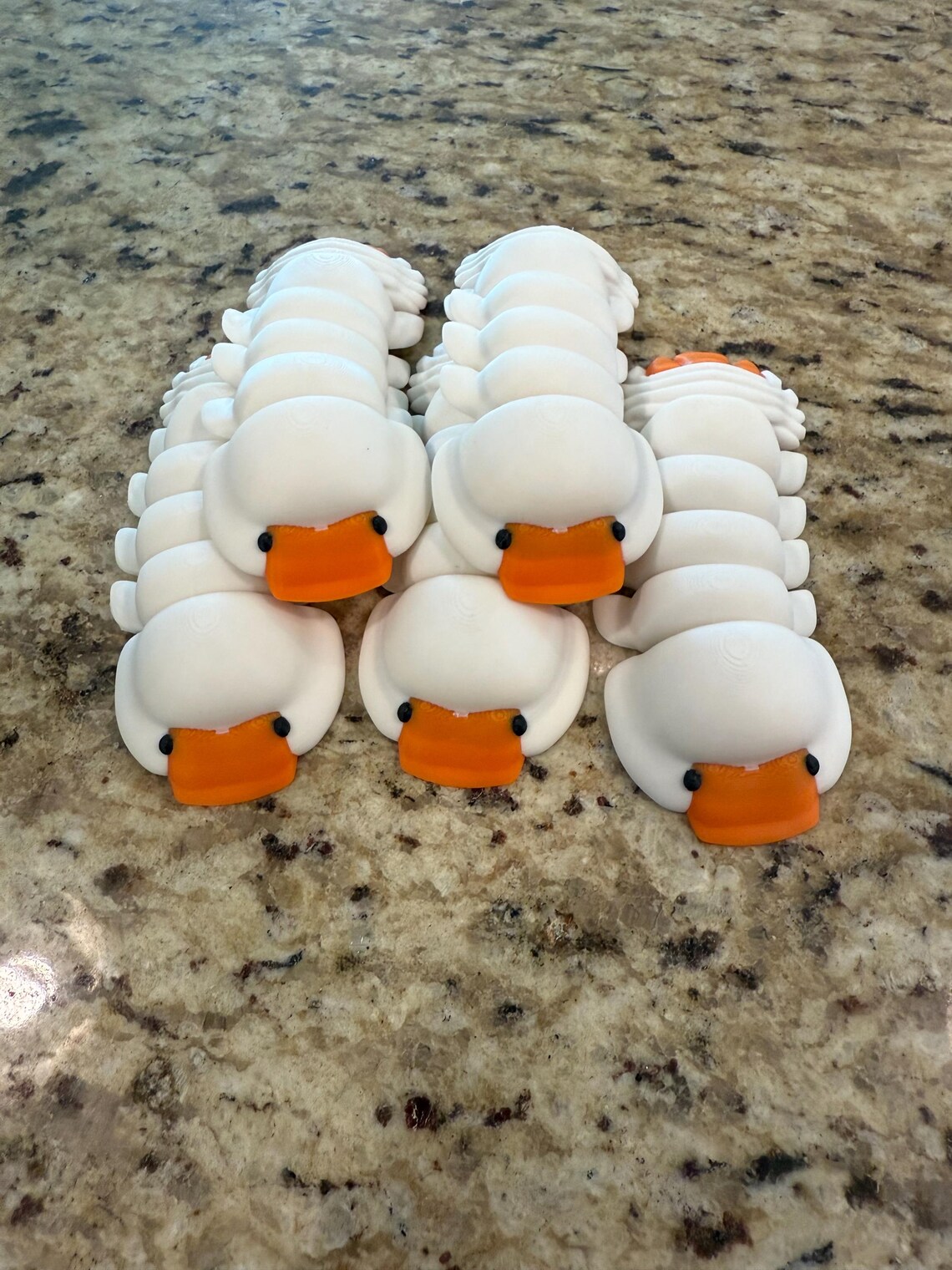 Cute White & Orange Articulated Isopod – 3D Printed Insect Fidget Toy ...