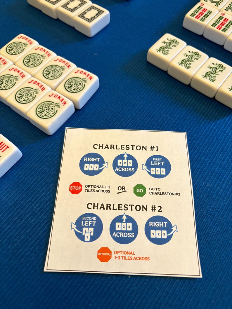 American Mahjong Charleston Cheatsheet: Printable Tracker (PDF & JPEG ...