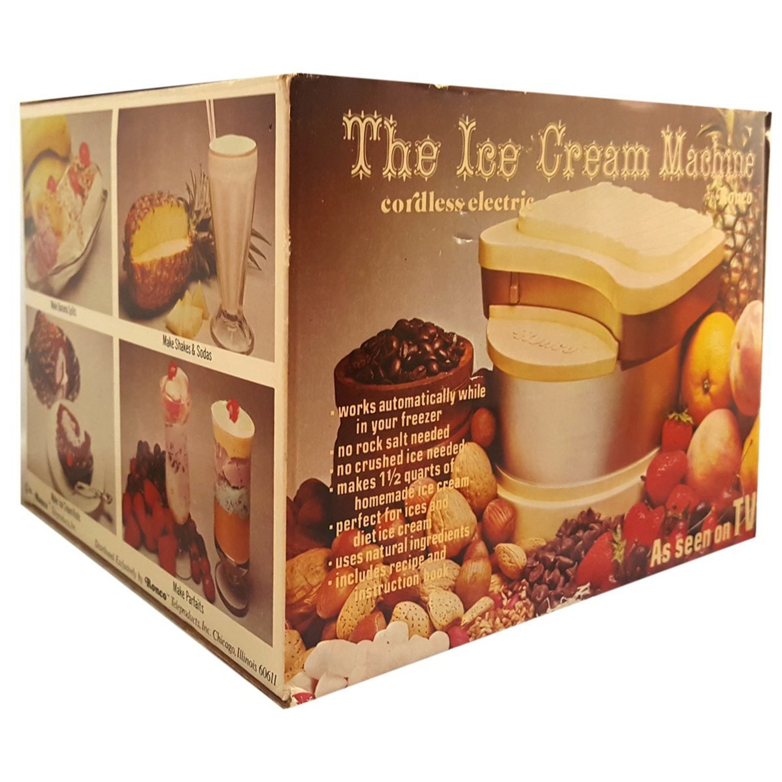 Ronco Ice Cream Machine Vintage - Etsy