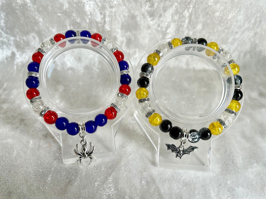 Spider & Batman Bracelet, Friendship Bracelets, Couples Bracelets ...