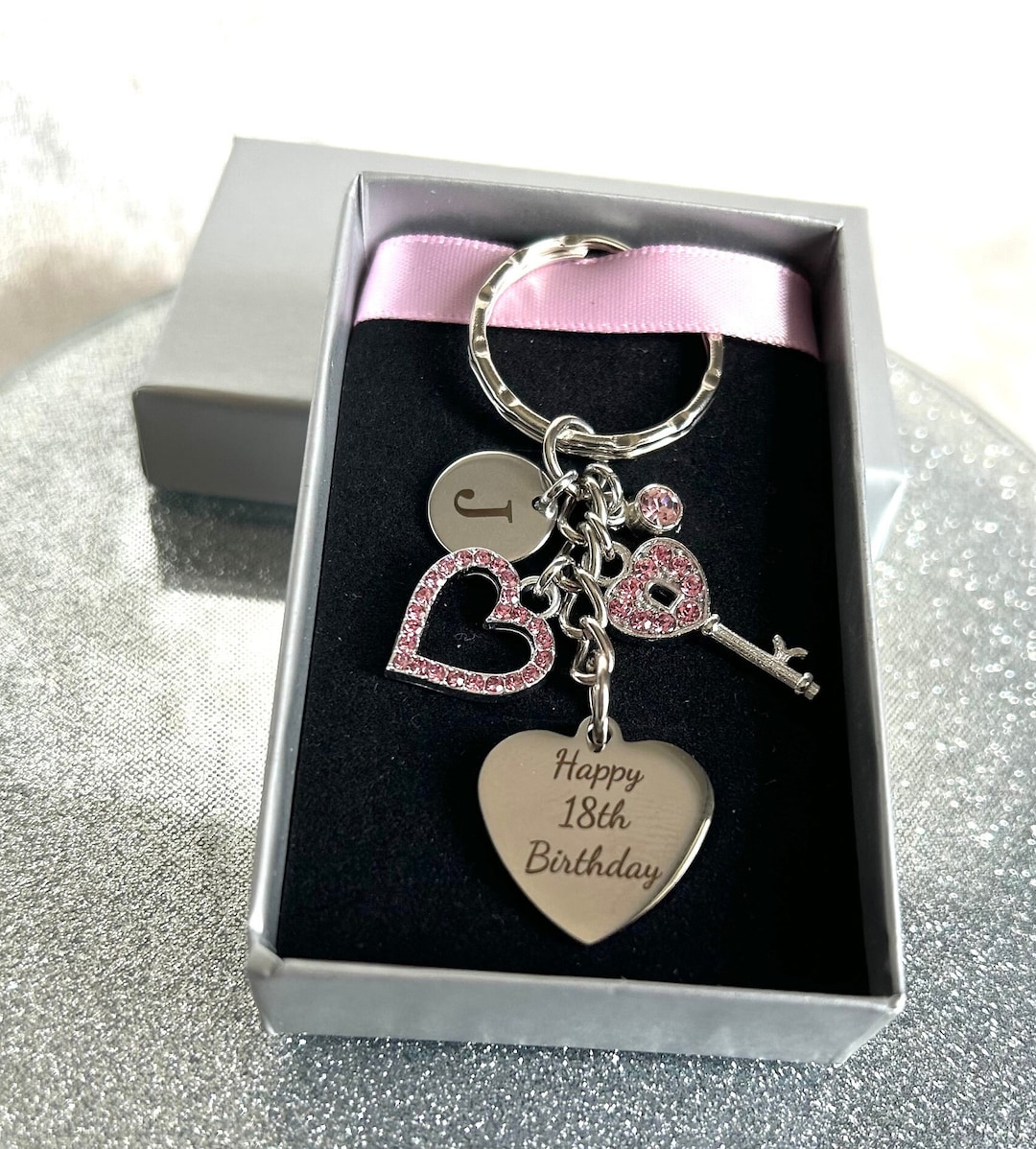 Personalised Birthday Keepsake Keyring, Any Age Keyring Personalised ...